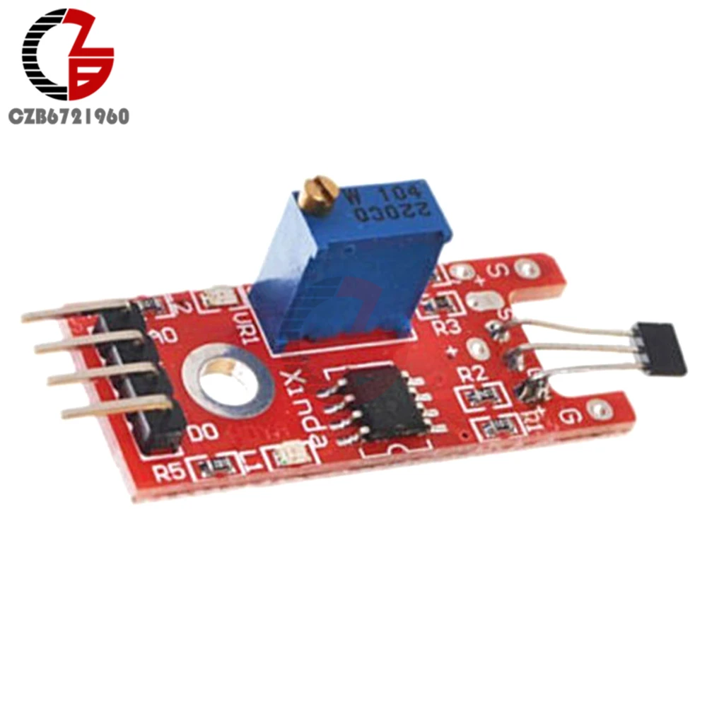 4pin KY-024 Linear Magnetic Hall Sensor Switch Module Speed Counting ...