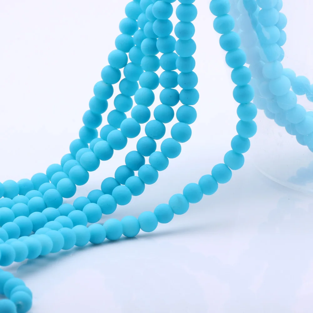 OlingArt-6MM-8MM-50pcs-lot-Glass-Rubber-Round-beads-sky-blue-color ...