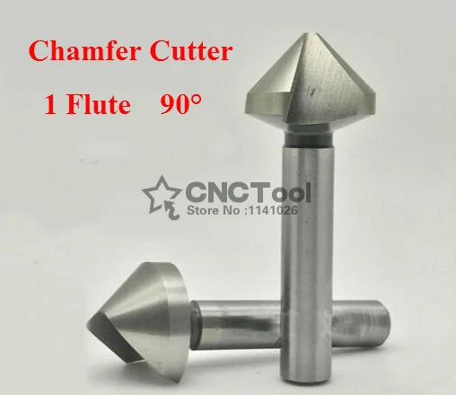 1PCS 6.3~50mm 90 Degree 1 Flute HSS Chamfer Cutter Chamfering Drilling ...