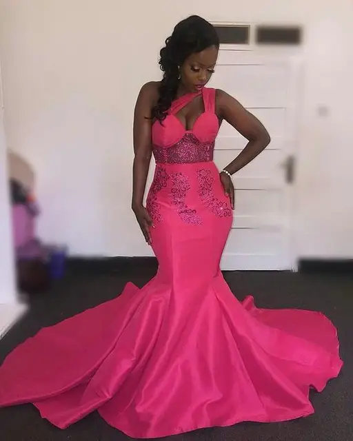 African Long Mermaid Prom Dresses 2019 New Sleeveless Sweep Strain