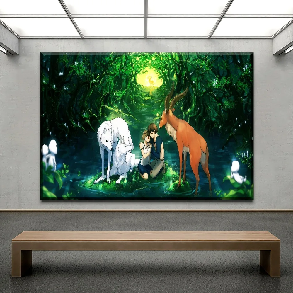 Wall Art Cartoon Movie Princess Mononoke Poster Modern Home Decor ...