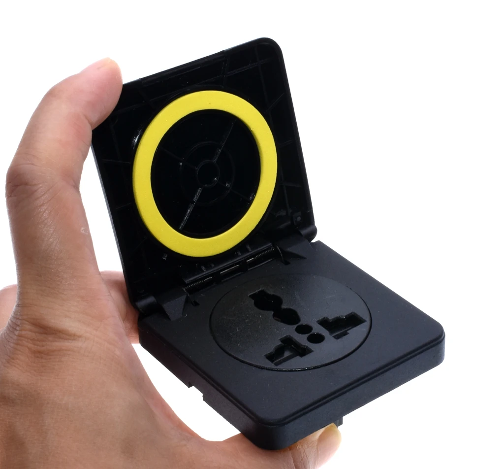 EU US AU UK Universal waterproof wall socket with cover 250V 10A IP44 ...