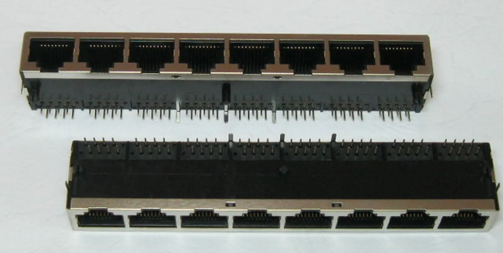 4 pcs 10P8C RJ45 21.2mm Network PCB Jack 59 8P 8 Ports LAN Side entry ...