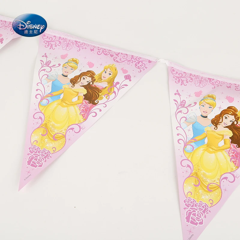 12pcs / Set Princess Flag Banner Snow White Pennants Kids Favor Happy ...