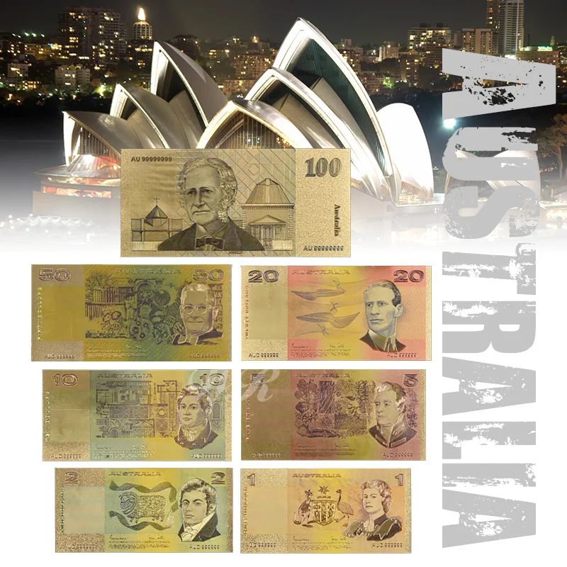 Hot-Sale-Colorful-Australia-Gold-Banknote-New-AUD-100-Banknote-Set-Gold ...