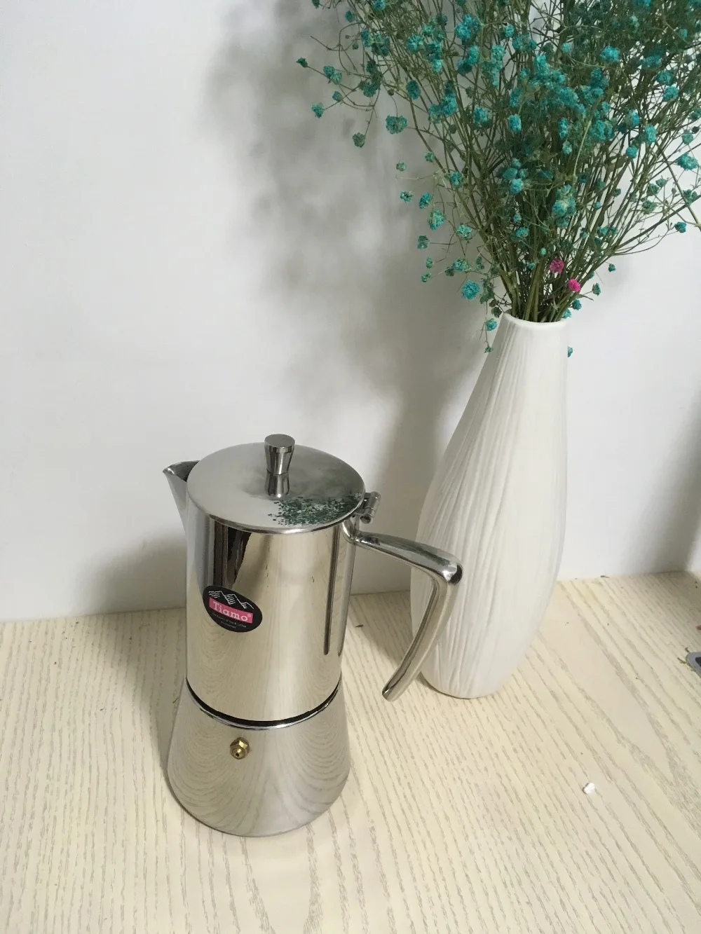 STainless steel mocha coffee pot 6cups/moka coffee pot /filter ...