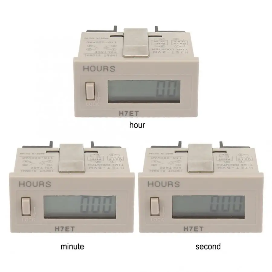 1Pc Digital Counter AC 110-220V H7ET-BVM Electrical Counter Totalizer ...