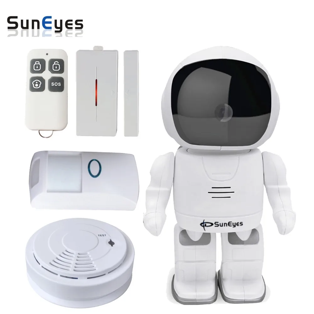 SunEyes SP S905WA DRPS 1.3MP HD Wireless Wifi Alarm Robot IP Camera ...