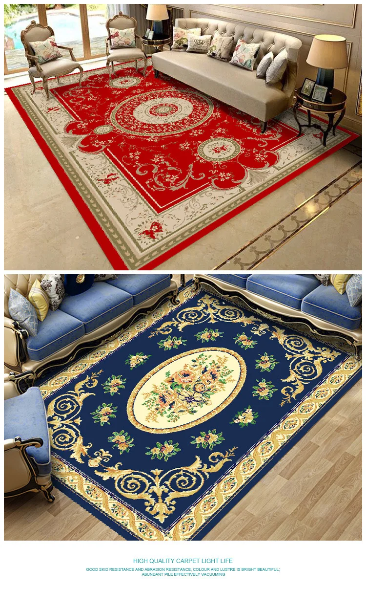 Neoclassical European Style Carpets For Living Room Bedroom Bedside ...