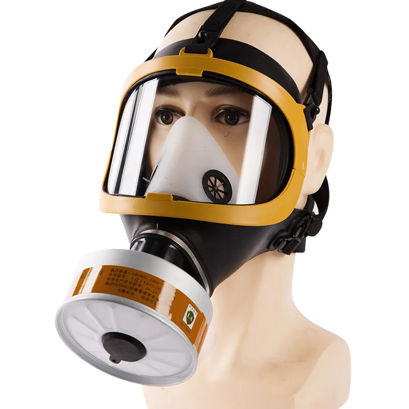 Industrial Full Face Gas Respirator Chemical Mask Filtering Canister ...