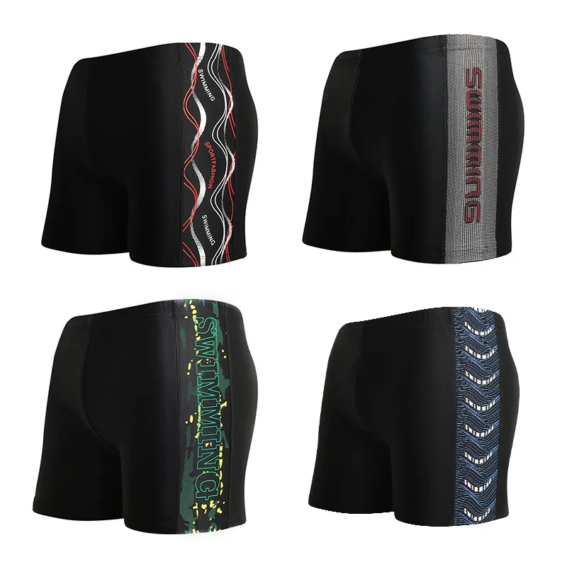 New Swimwear Men's Boxer Briefs Swimming Quick Dry Swim Shorts Trunks ...