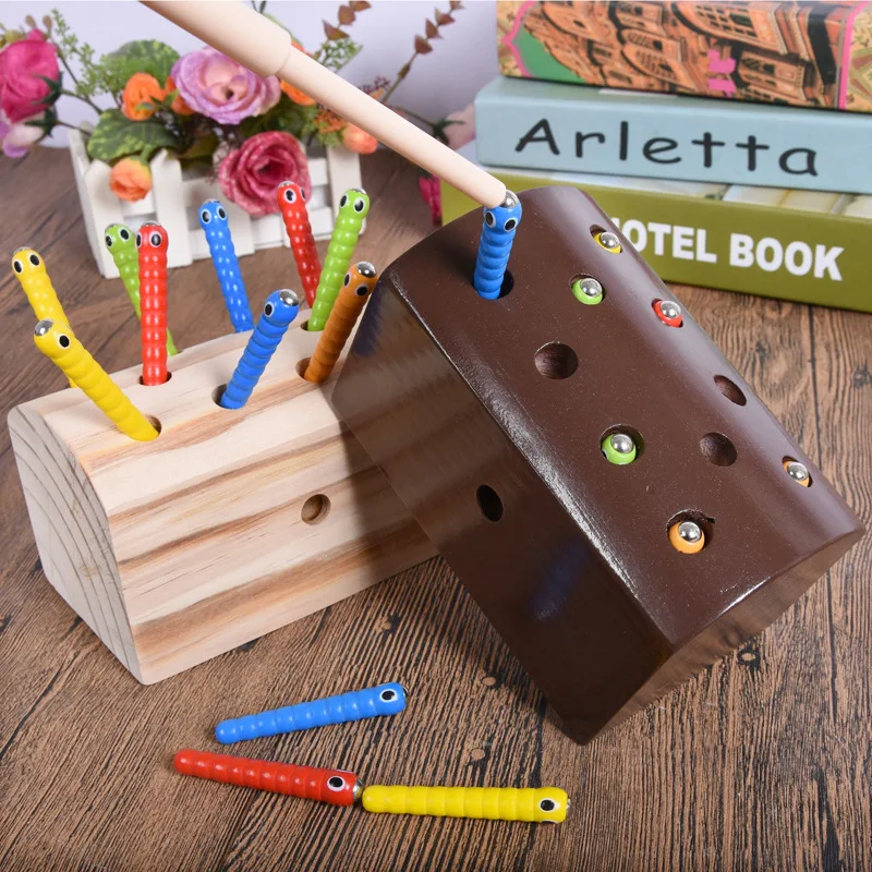 Wooden-Children-s-Toys-Caterpillars-Caterpillar-Games-Children-Magnetic ...