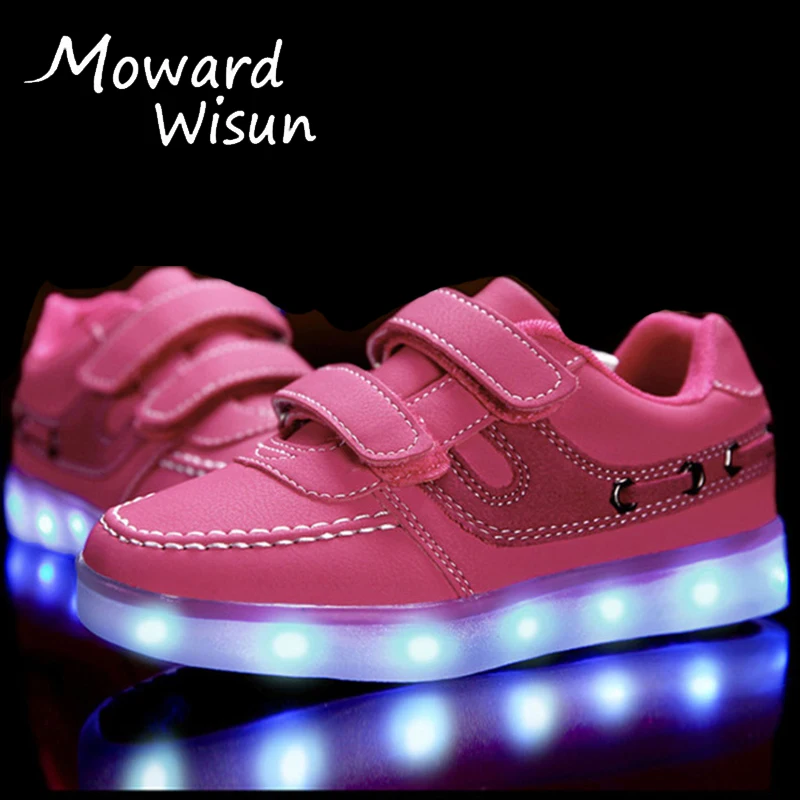 Children LED Shoes with Light Up Sneakers Boys Girls LED Slippers Kids ...