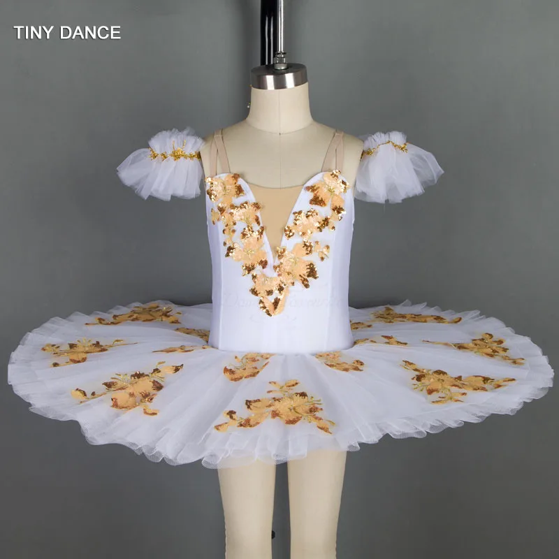 Classical White & Gold Pre-professional Ballet Dance Tutu For ...