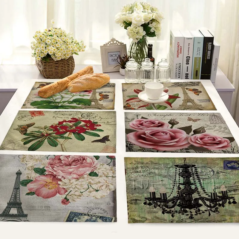 Romantic Flower Table cloth Mat For Wedding Party Home Decor Table ...