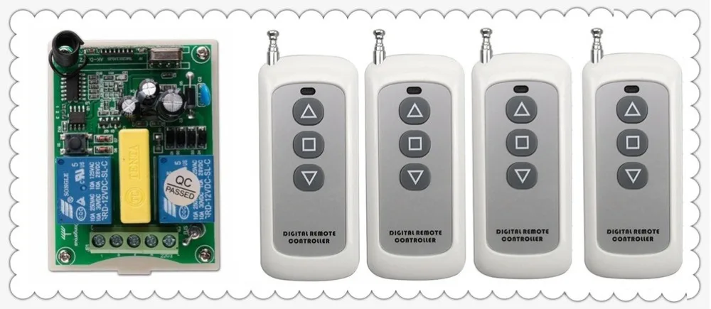AC-220V-2CH-RF-20-200m-Range-Wireless-Remote-Control-Receiver-4-3key ...