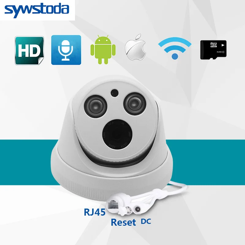 Full HD 1080P Security Camera Indoor Dome IP Camera Audio Support SD ...