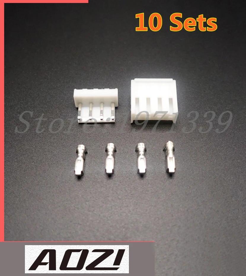 Ten Sets Wholesale VH3.96 4P 4 pins Ways Plastic Connector Adapter ...