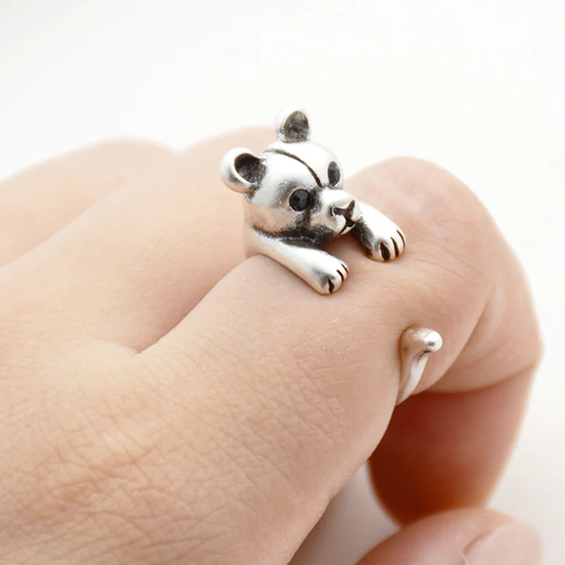 Vintage Punk Animal Anel Masculino Adjustable Ring Men Top Quality Anillos Bear Rings For Women ...