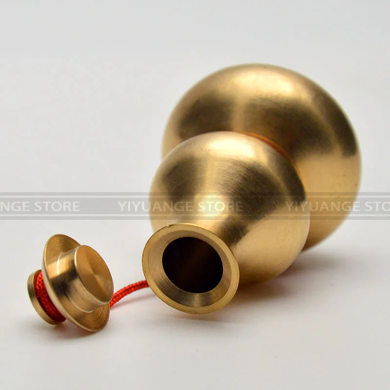 Chinese Feng Shui Open cover Wu Lou Hu Lu Copper Gourd Amulet Brass FOR ...