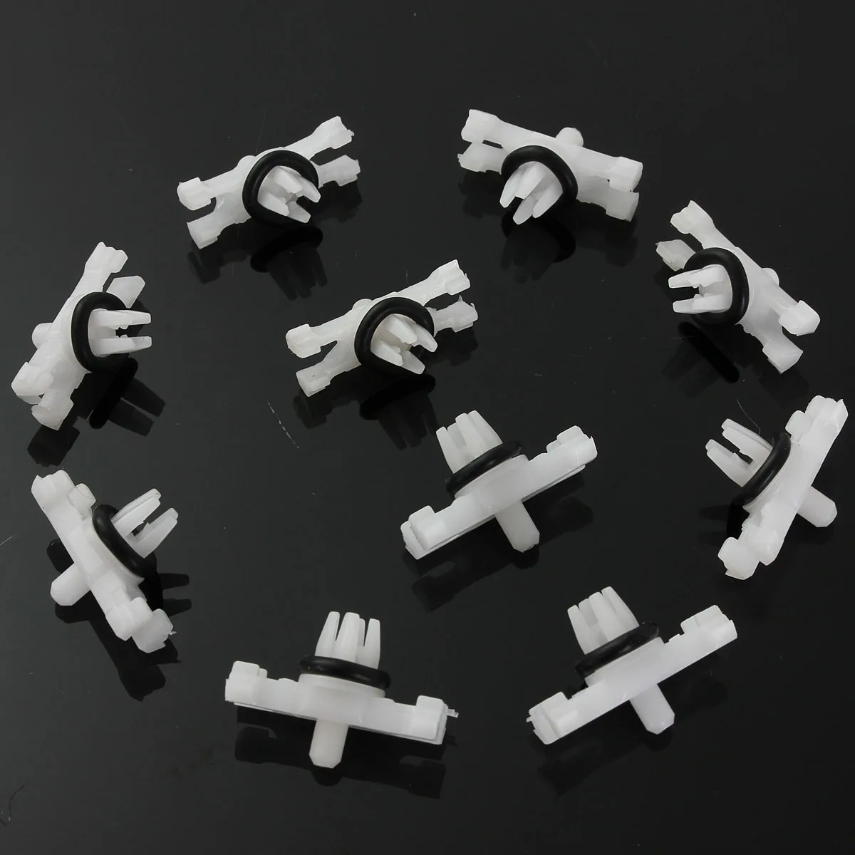 10pcs Top Roof Rain Gutter Moulding Trims Fastener Clips For Bmw E46 ...