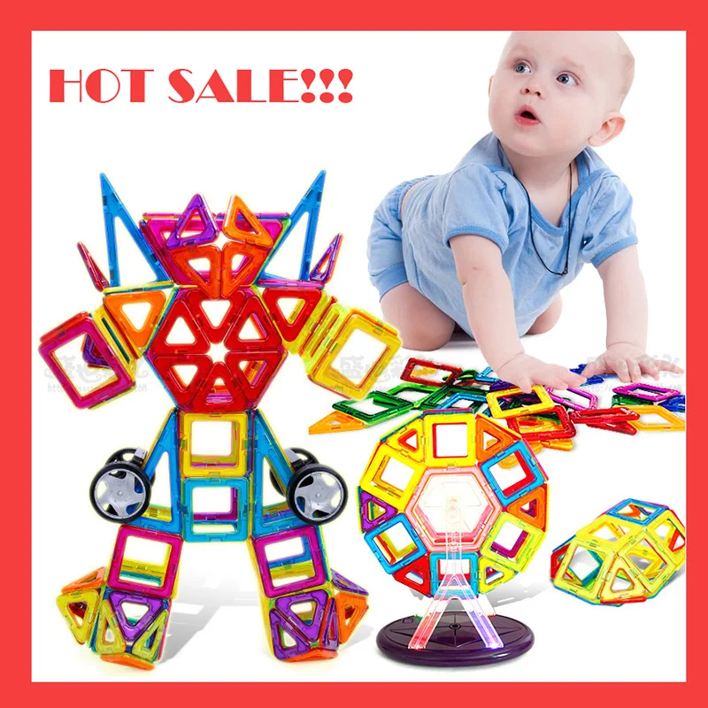 Toys For Kids Mini 91Pcs/Set 3D DIY Models Building Toy Magnetic ...