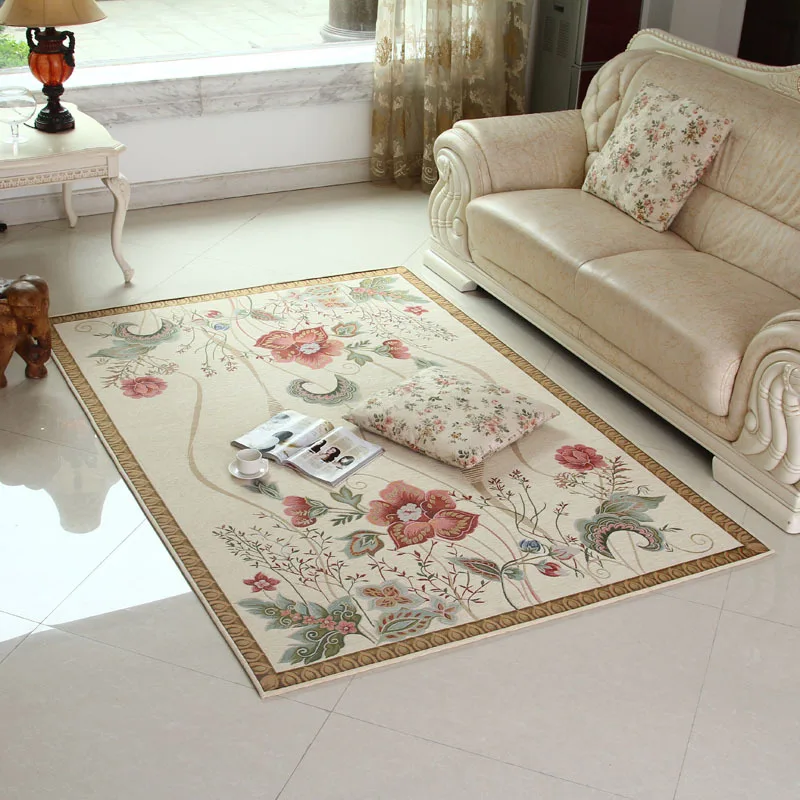 Chic Floral Carpet Euro Country Style Carpets for Living Room Quality ...