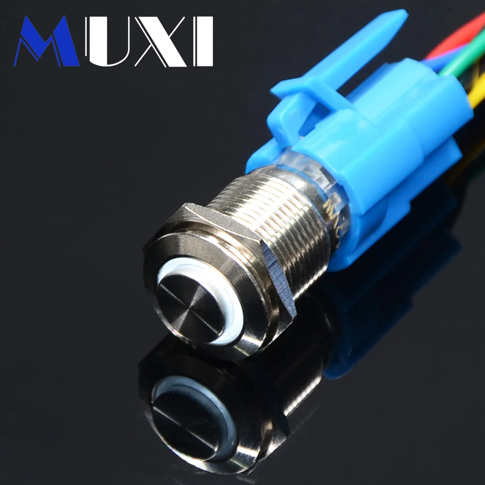 16mm Self-locking High head Waterproof Metal Push Button Switch With ...