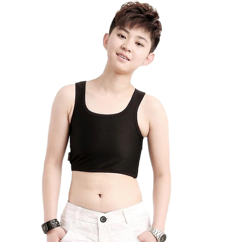 Summer Bamboo Fiber Chest Breast Binder Short Vest Corsets and Bustiers ...