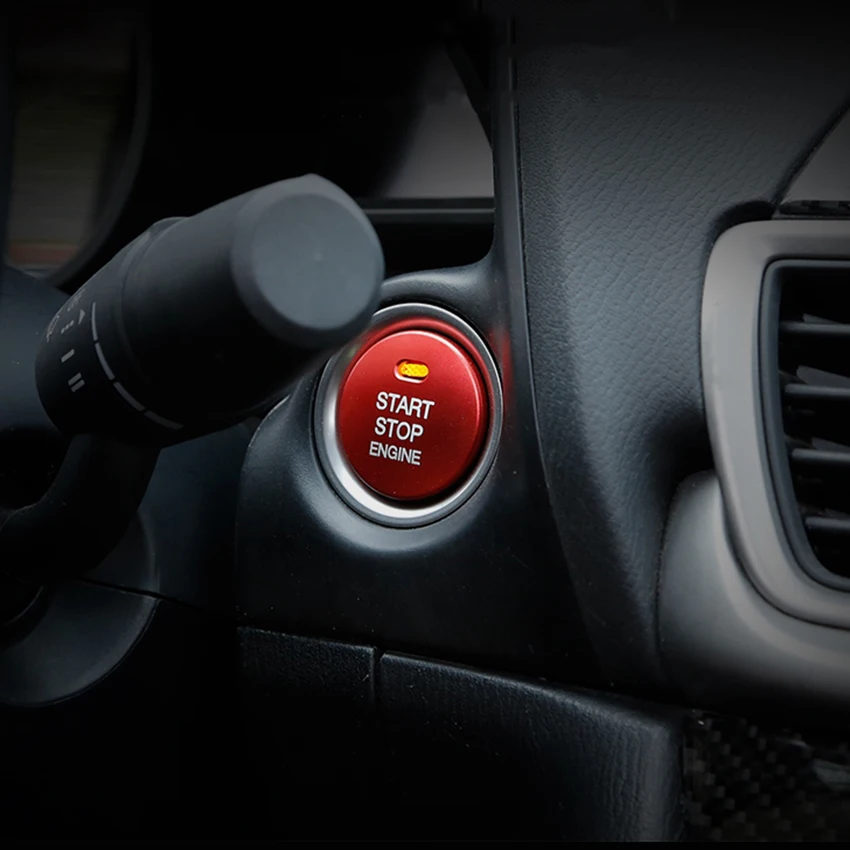Red color Aluminum Engine Start Stop Button Cover Cap Trim For MAZDA 3 ...