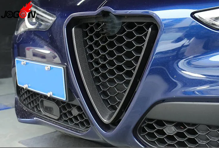 1pcs Accessories Real Dry Carbon Fiber Front Grill Grille Cover Trim ...