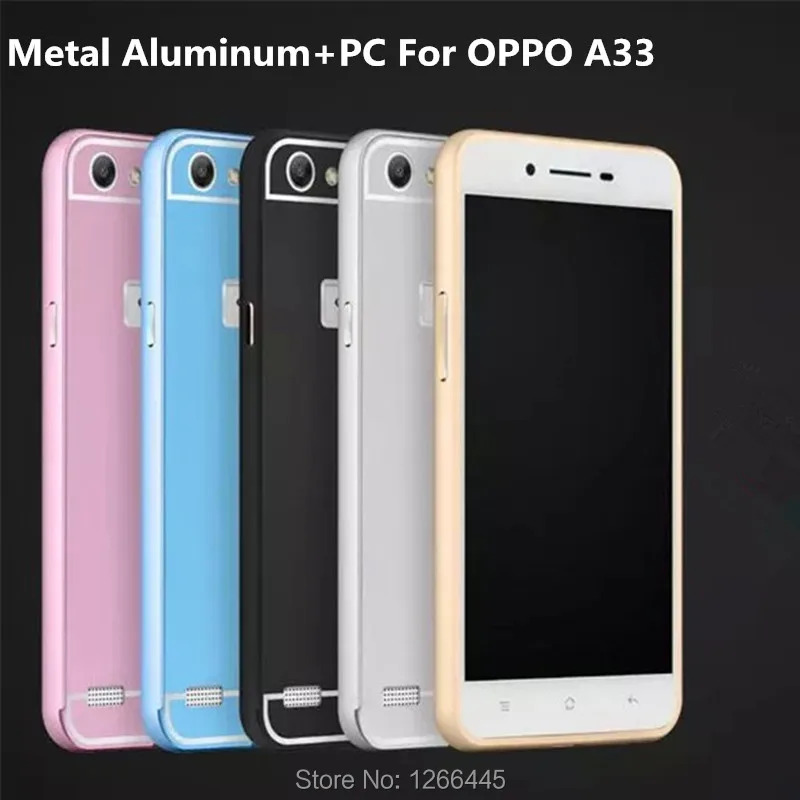 OPPO A33โลหะอลูมิเนียมอะคริลิฮาร์ดพีซีกลับกรณีสำหรับOPPO A33 A33W A33F ...