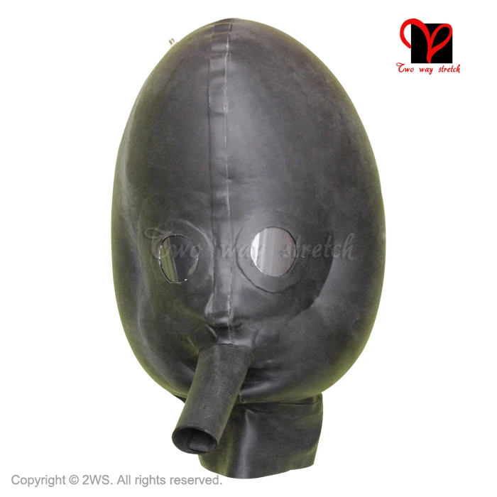 Sexy Latex Inflatable Masks breathing tube Rubber ball hoods balloon ...