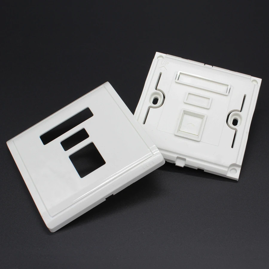 Free shipping network face plates 20 pcs/box white color plastic rj 11 ...