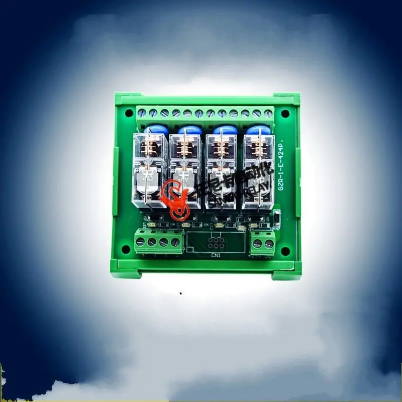 DC 12V Relay DIN Rail Mount 4 SPDT 16A Power Relay Interface Module ...