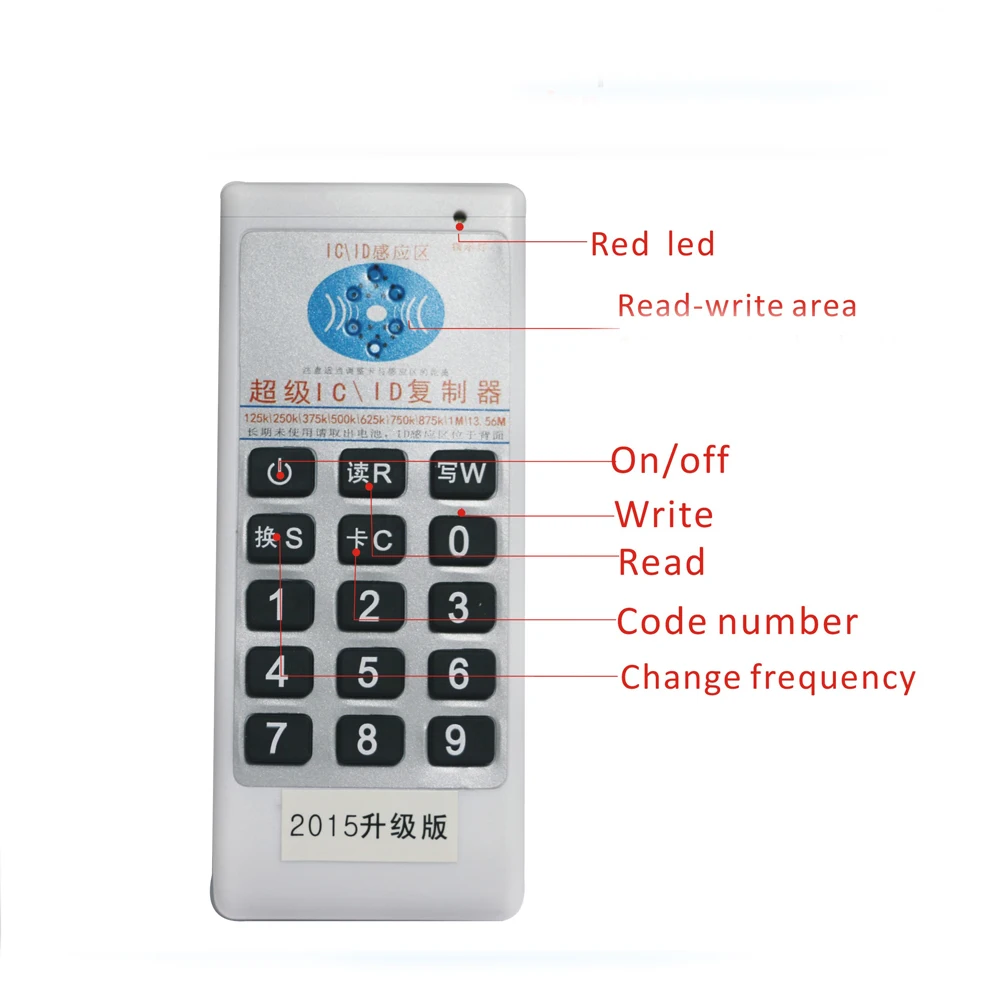 Updated version English voice prompt 125KHz -13.56MHZ Handheld RFID ...
