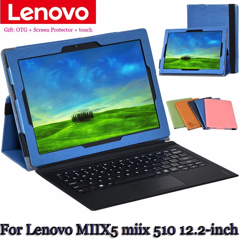 Print Tablet Leather Case Stand For Lenovo MIIX5 MIIX 510 12.2 inch ...