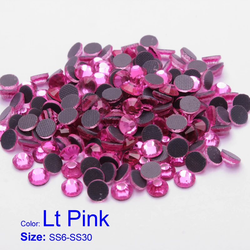 Lt Pink Rhinestones Shiny Crystals And Stones Strass Stone Flatback ...