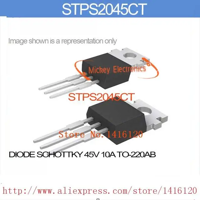 STPS2045CT STPS2045CT SCHOTTKY DIODO 45 V 10A TO 220AB 2045 STPS2045 ...