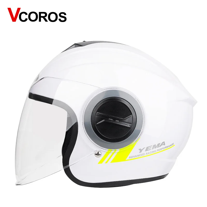 Vcoros half face motorcycle helmet men and women electric moto helmets ...
