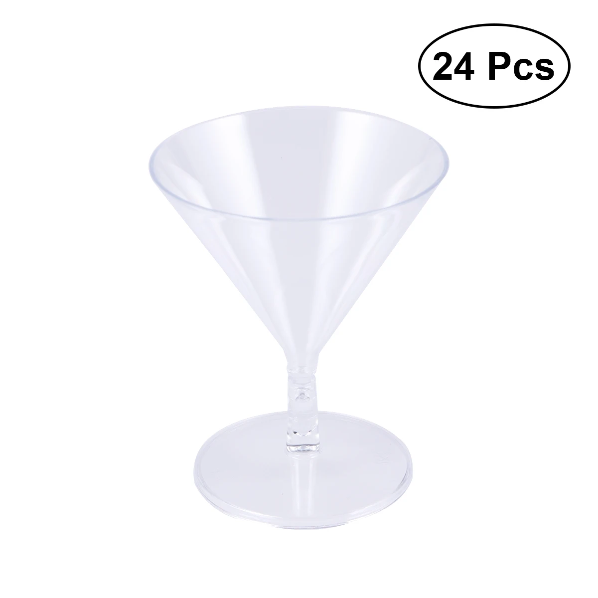 24pcs 60ml Disposable Crystal Shatterproof Martini Glasses Cocktail Champagne Whiskey Drink