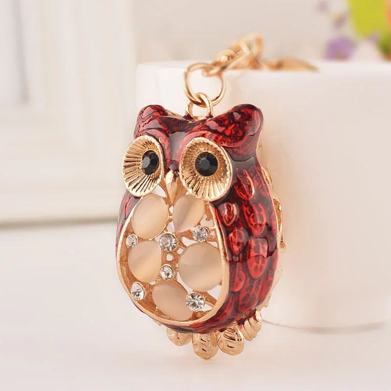 luxury-keychains-opal-owl-key-chain-for-girls-key-rings-womens-animal ...