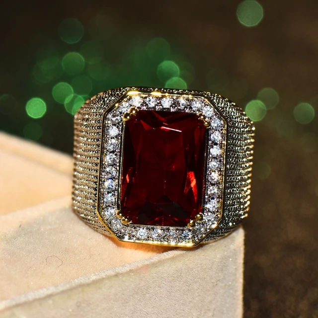 Vintage Red Diamond Ring