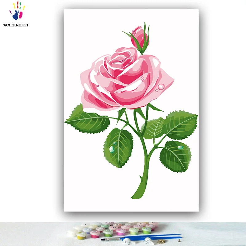 Simple Pink Rose Drawing