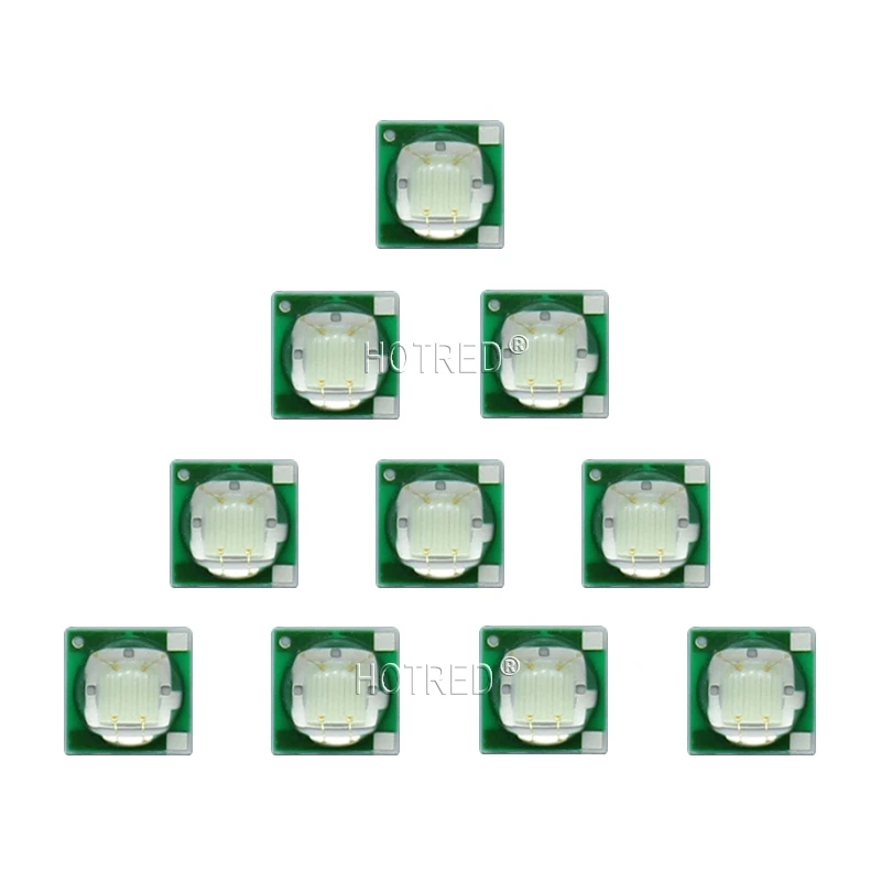 10pcs 3W 490nm 495nm Cyan Ice Blue Color 3535 Epileds High Power LED ...