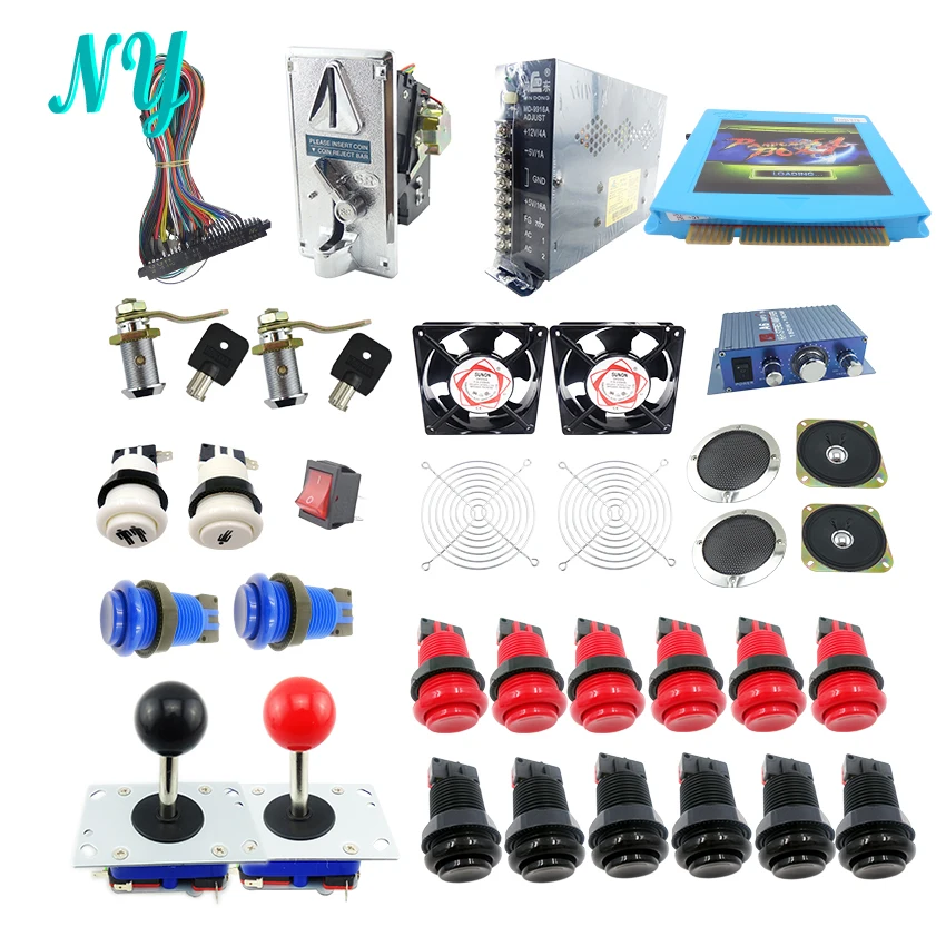 Arcade parts Bundles Kit with 645 in 1 pandora box 4 Joystick coin ...
