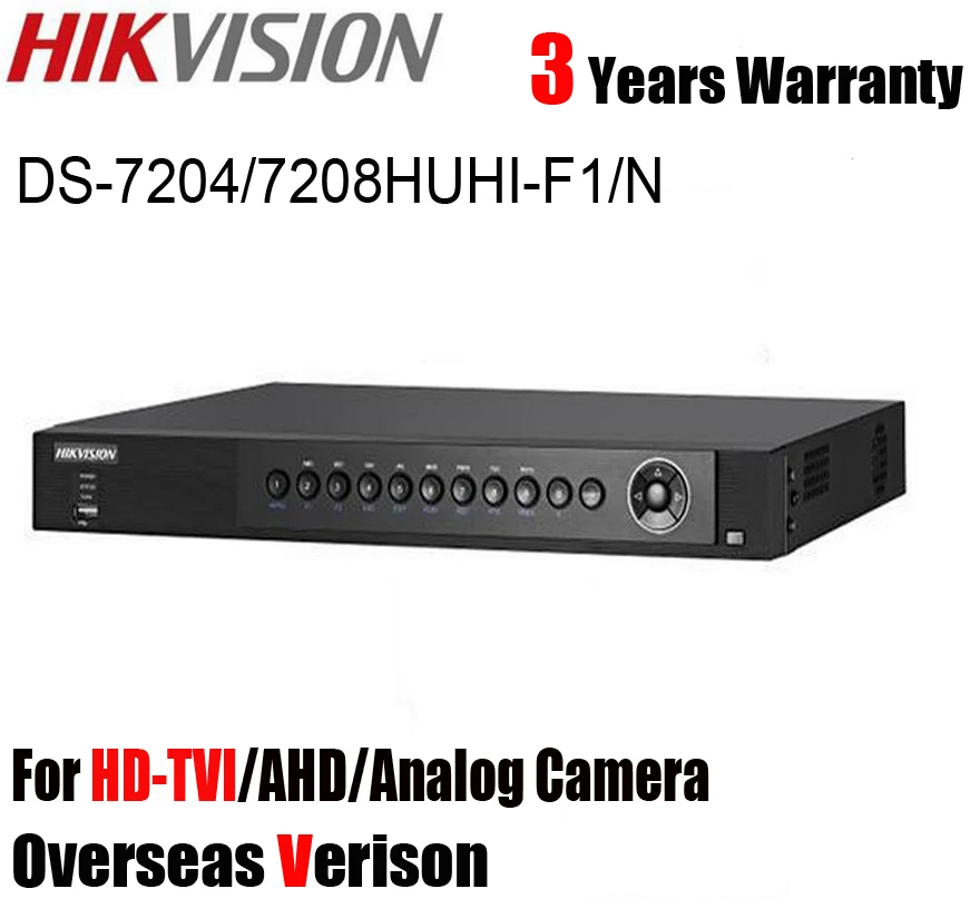 Hikvision DS-7204/7208HUHI-F1/N 1080 P TVI HD DVR 3MP DS-7204HUHI-F1/N ...