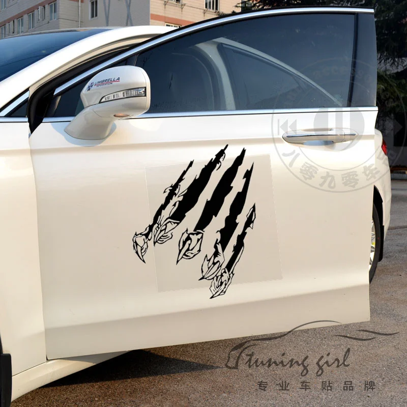 Autocollants de voiture griffe de bête, marques à gratter, autocollants ...
