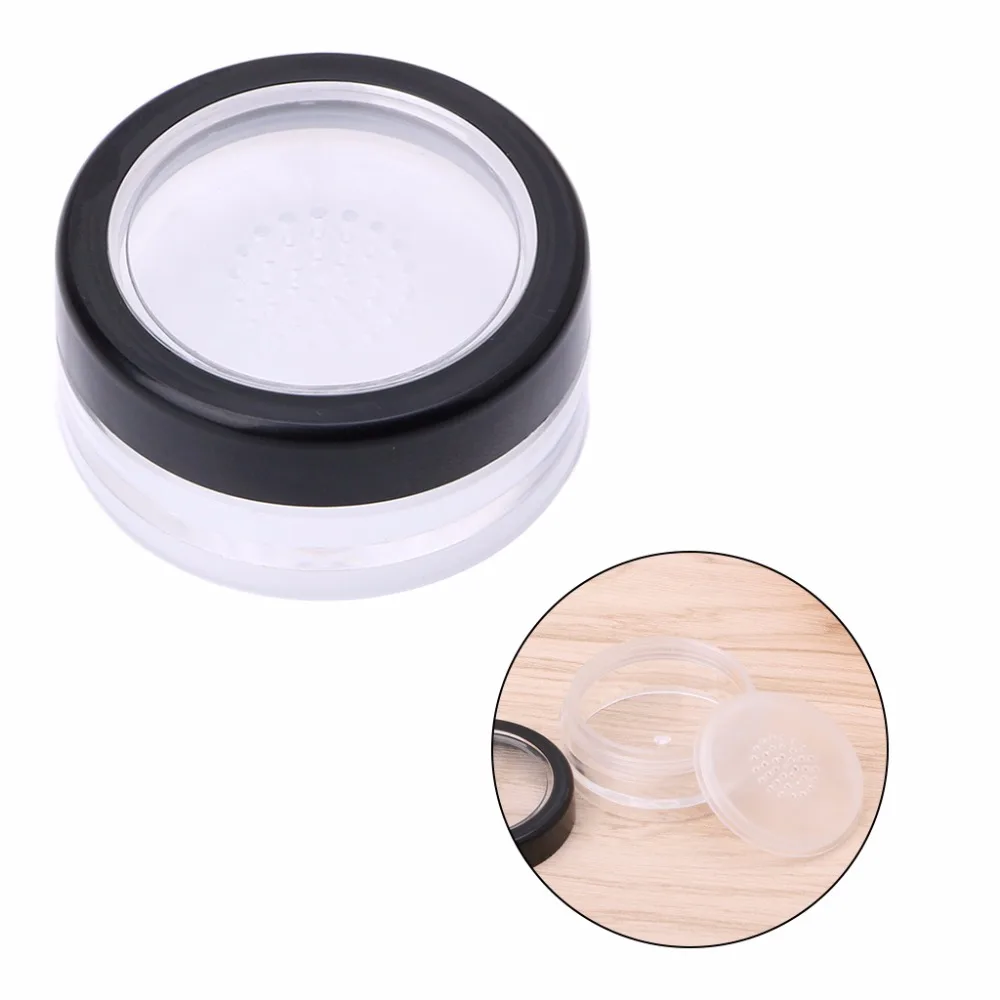 10g Plastic Loose Powder Jar Powder Puff Boxes Empty Cosmetic Container ...