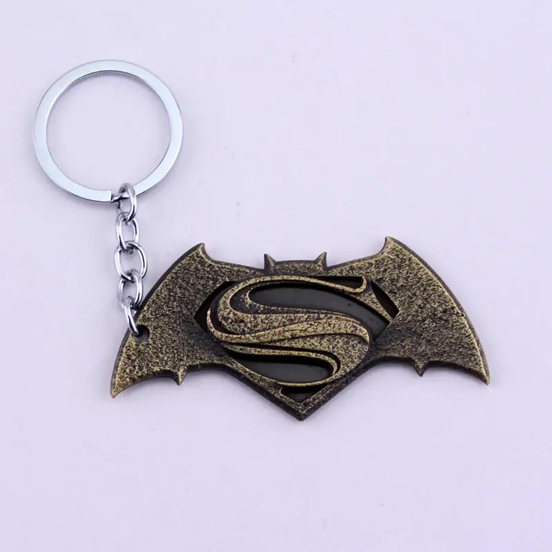 Superman Keychain Superhero S Logo Zinc Alloy Keyring Gold Silver Black ...